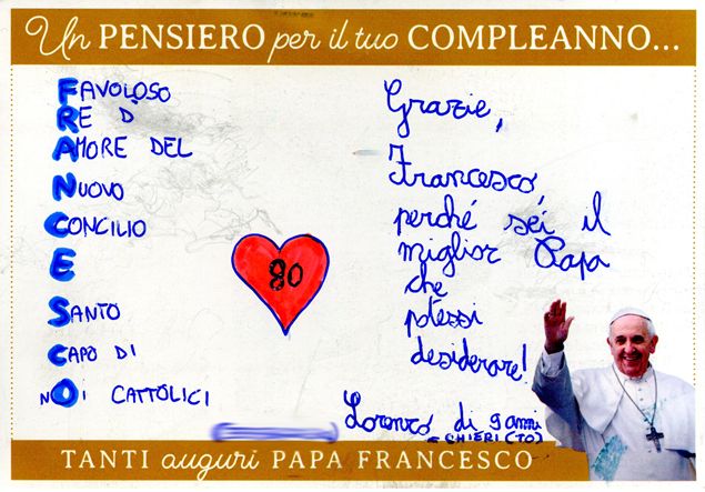 Auguri a Francesco con i nostri Acronimi - Famiglia Cristiana